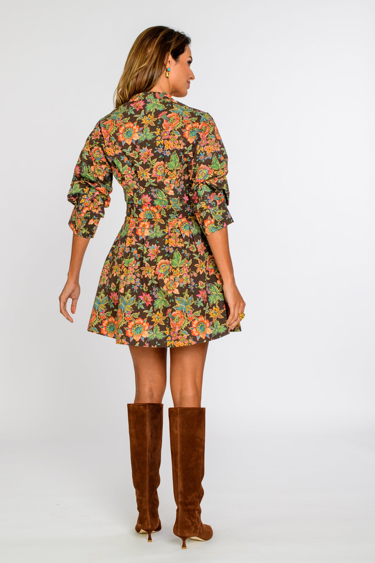 CAMERON DRESS/ wallflower brown – Quarter Century